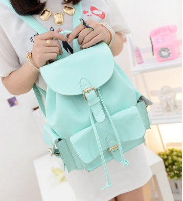 Vintage Mint Green Backpack & School Bag-for Girl on Luulla